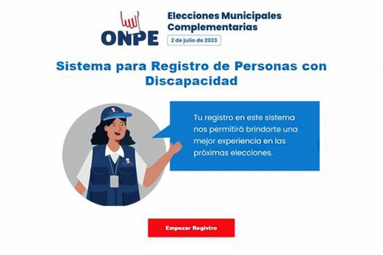 ONPE abre de nuevo el sistema para el registro de personas con ...