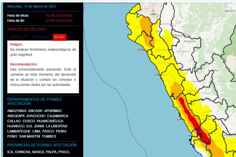 Atención: pronostican lluvias de extrema intensidad desde mañana hasta el viernes 17 | Noticias ...